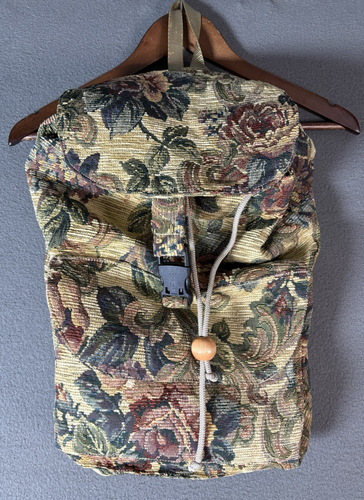 Women's Retro Floral Tapestry Backpack Bag Thin Strap Boho Summer 12x18 ...