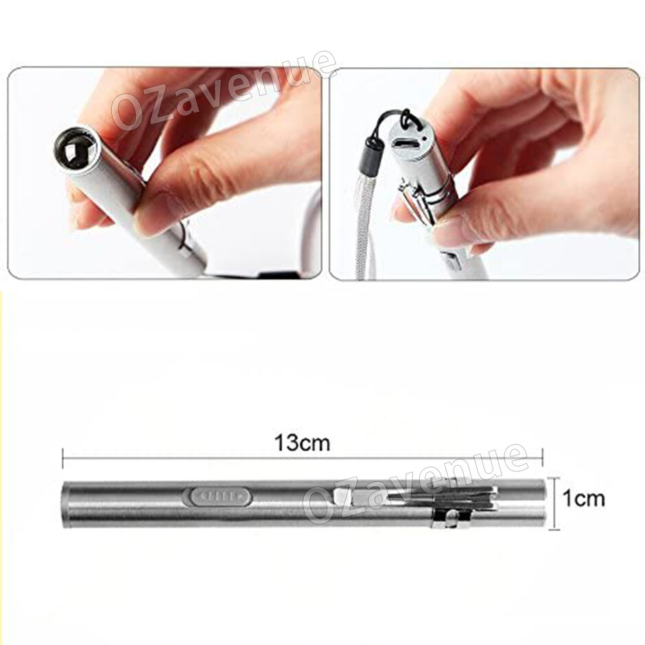 TACTICAL FLASHLIGHT SMALL LED Torch Light Mini Pen MICRO USB ...