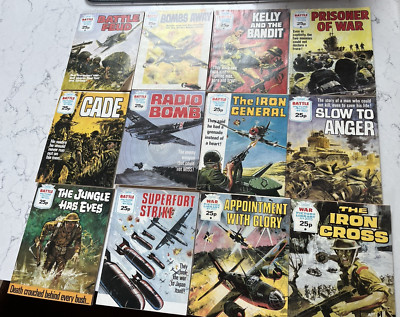 12 x BATTLE/WAR PICTURE LIBRARY COMIC BOOK BUNDLE 1983 - 25p Editions ...