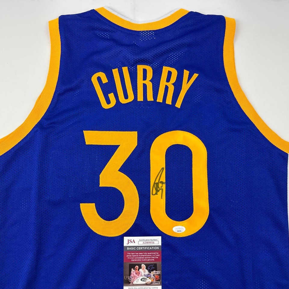 Autographed/Signed Stephen Steph Curry Golden State Blue Jersey JSA COA ...