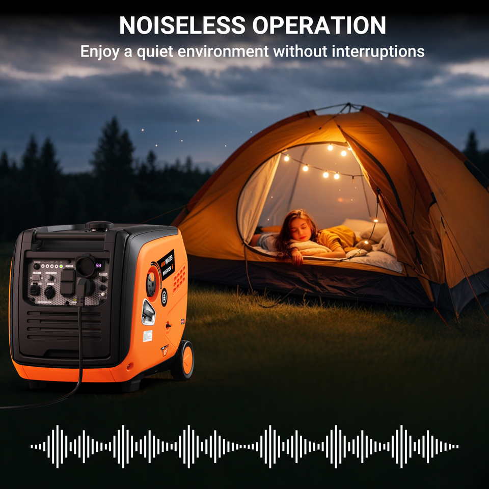 4800W Portable Inverter Gas Generator Super Quiet Low Oil Shutdown ...