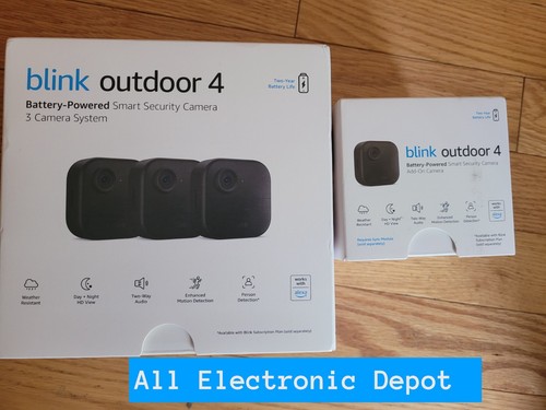 New Blink outdoor 4 Smart Security Camera 4 Camera System w/ Sync ...