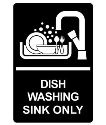 Dish Washing Sink Only Sign Plaque Commercial Restaurant Kitchen Cafe ...