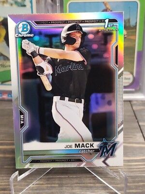 Joe Mack 2021 Bowman Chrome 1st Refractor Rookie Miami Marlins RC | eBay