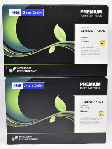 LOT OF 2 PREMIUM TONER CARTRIGDE CE402A / 507A Yellow For HP M551 | eBay