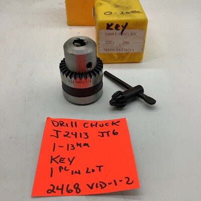 Drill chuck J2413, 1-13MM, JT 6 , (1 Pc In Lot) 2468- Vid-1-2 | eBay