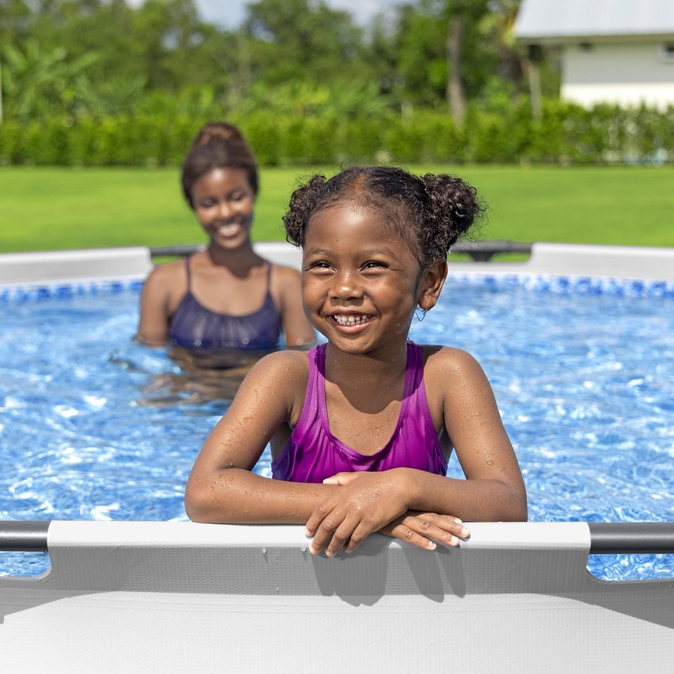 Bestway Steel Pro MAX 12' x 30" Above Ground Swimming Pool Set, Gray ...