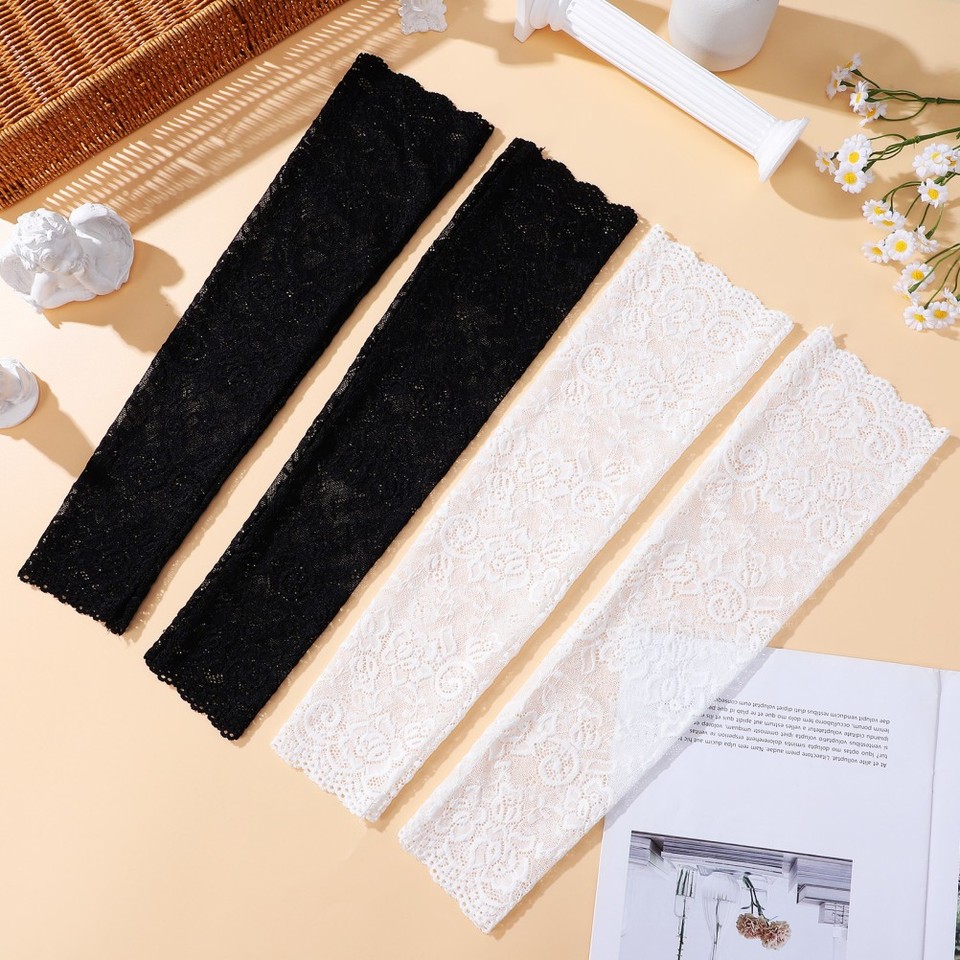 2 Pairs Arm Warmers Women Gloves Elegant Ladies Protection Sleeves ...