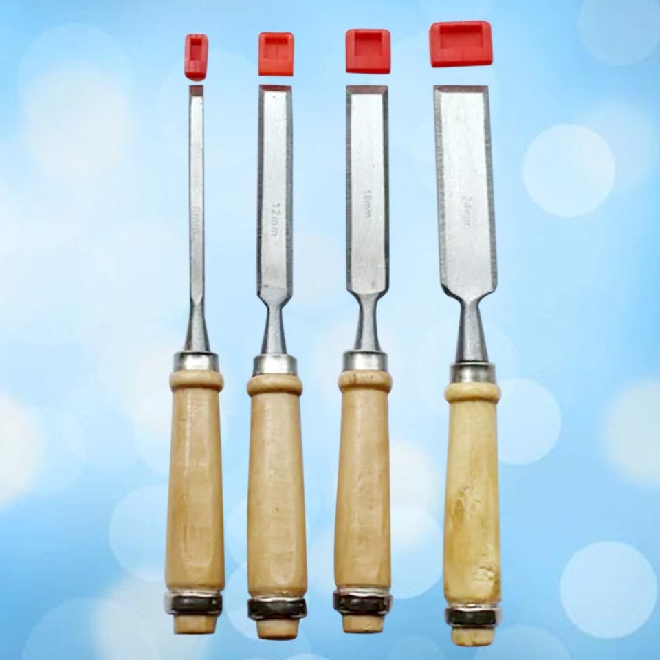 4 PCS/Set Wood Carving Hand Chisel Tool Set Woodworking Professional ...