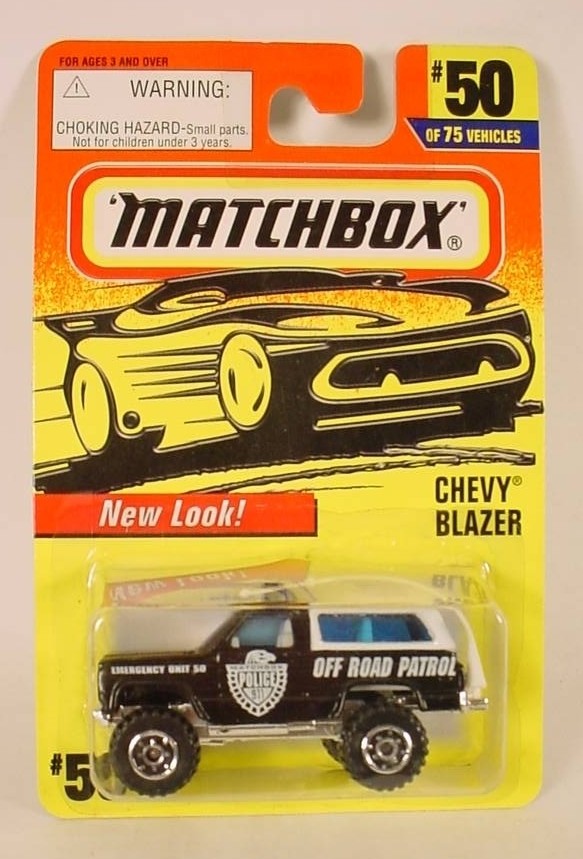 MATCHBOX # 50 BLACK 4X4 CHEVY BLAZER MB50-E16 | eBay