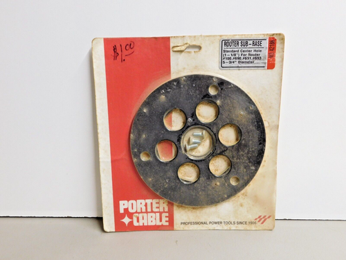 Porter Cable 42186 Router Sub Base w/ 1-1/8" Standard Center Hole 5-3/4 ...