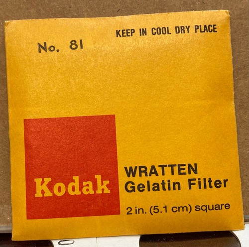 KODAK WRATTEN GELATIN FILTER NO. 81 2" or 50mm Square | eBay