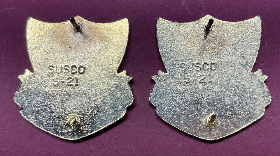 Pair US Army 28th Field Artillery Battalion Unit Crest DI/DUI Pin S-21 ...