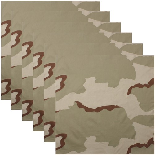 Tri-Color Desert Camo Bandana 6-Pack Face Mask Headband & Skull Cap 22 ...
