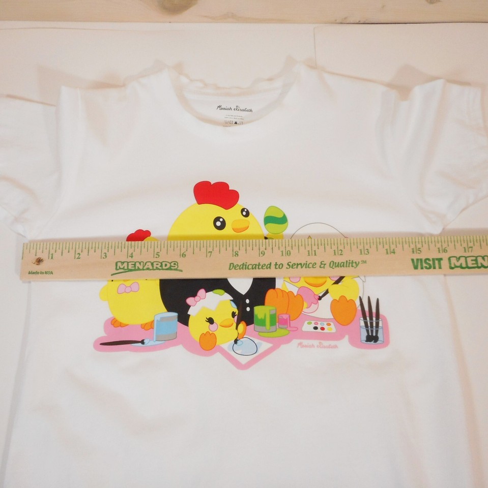Moriah Elizabeth Merch T-Shirt Size Youth Large White Easter Chicken ...