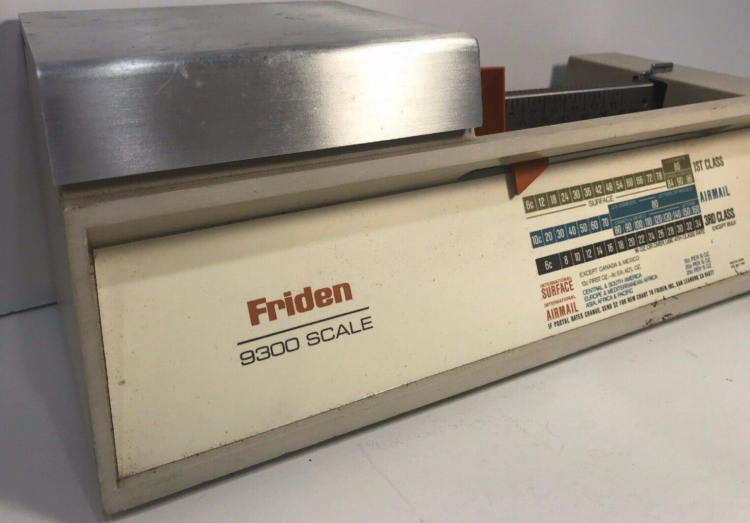 SINGER FRIDEN 9300 SCALE 16 OZ BALANCE 1968 VTG USPS STAMP METER 1ST ...
