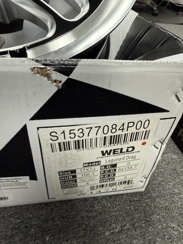 Staggered WELD RACING Laguna 6 Drag S153 17x7 +0 and 17X10 +25 6X139.7 ...