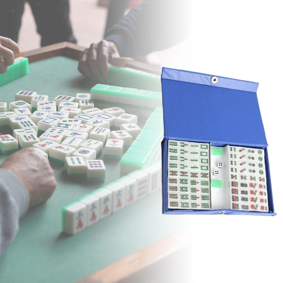 Mini Mahjong Set Indoor Entertainment Accessories Tiles Game | eBay