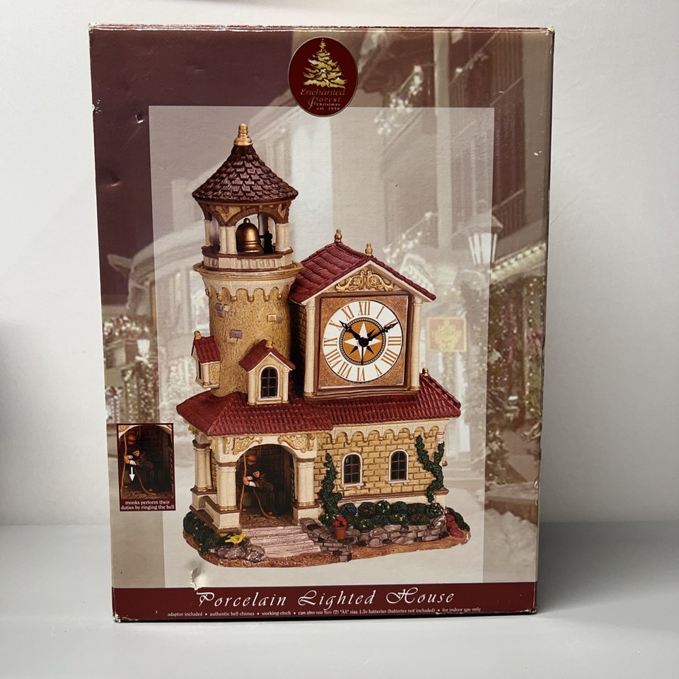 RARE Lemax Heritage Park Clock Tower Lights Animation Sound & Clock HTF ...