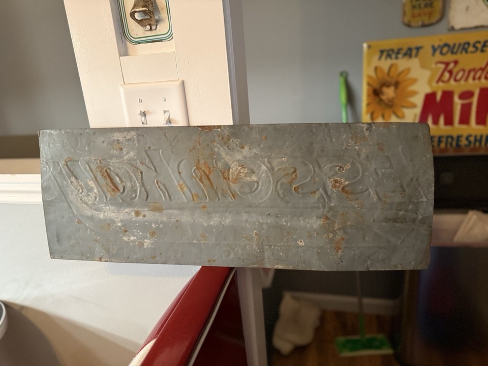 Early Essenkay Tires Embossed Tin Tacker Advertising Sign | eBay