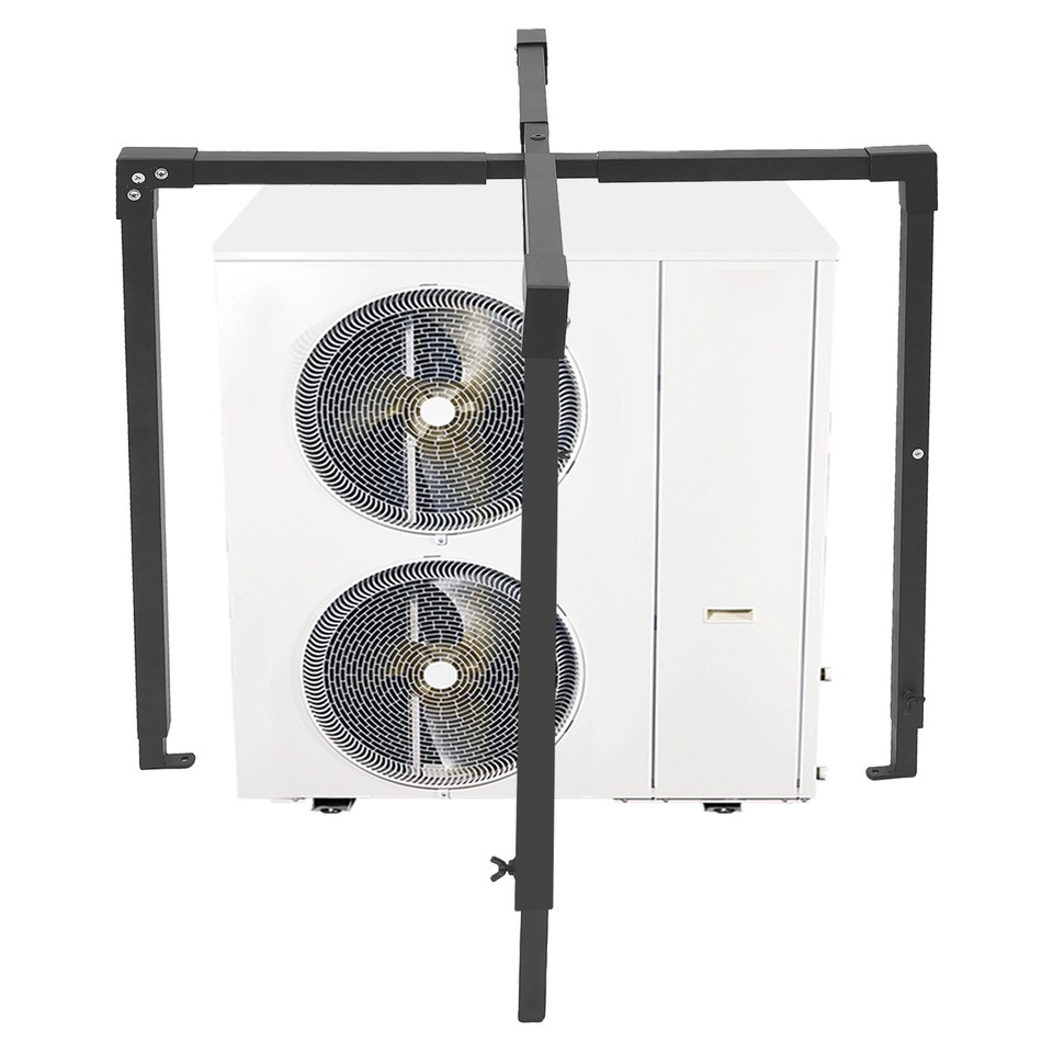 Adjustable AC Air Condenser Security Cage Black Steel Pipes 25-44" L,24 ...