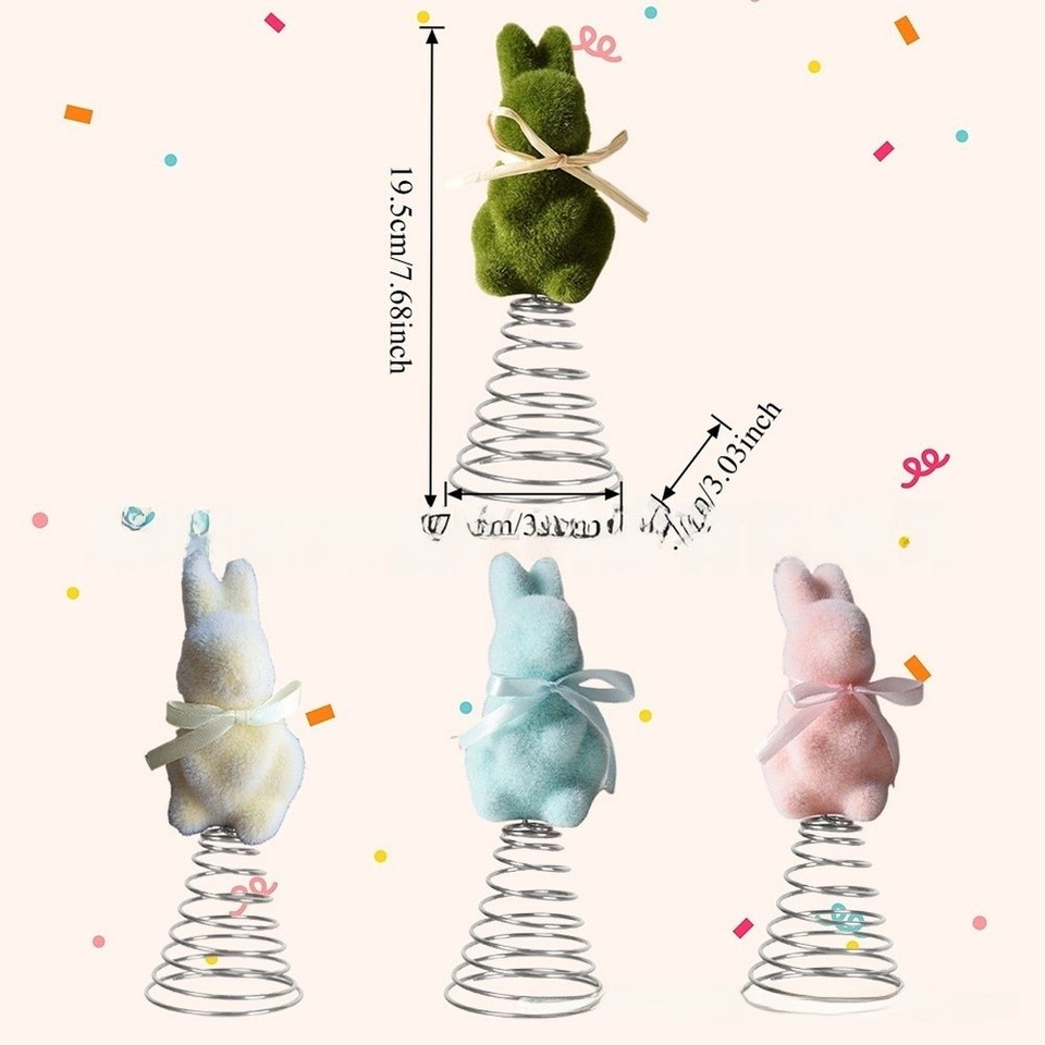 Tabletop Easter Decor Flocked Bunny Easter Table Centerpiece Soft Bunny ...