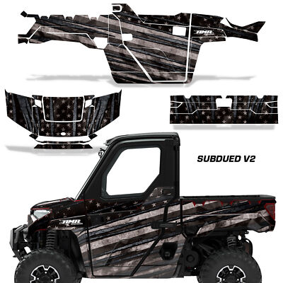 AMR UTV Graphics Decals for Polaris Ranger 1000 XP W/DRS 2 DR 2018-24 ...