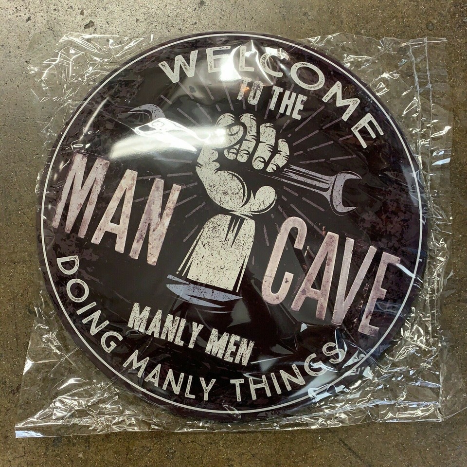 Man Cave Dome Round Metal Sign Bar Man Cave Garage Wall Decor | eBay