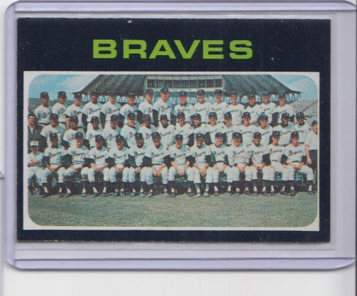 1971 Topps #652 Atlanta Braves Team Card w/ HANK AARON HI # GORGEOUS NM ...