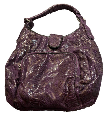 Mark Purse Purple Snakeskin Pattern Handbag | eBay
