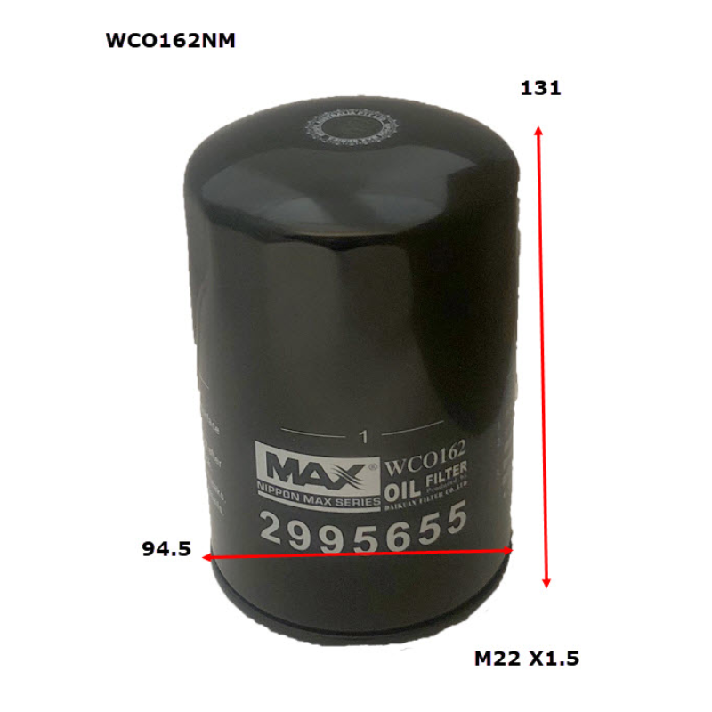 Nippon Max Oil Filter Wco162Nm Z996 suits Iveco/fiat | eBay