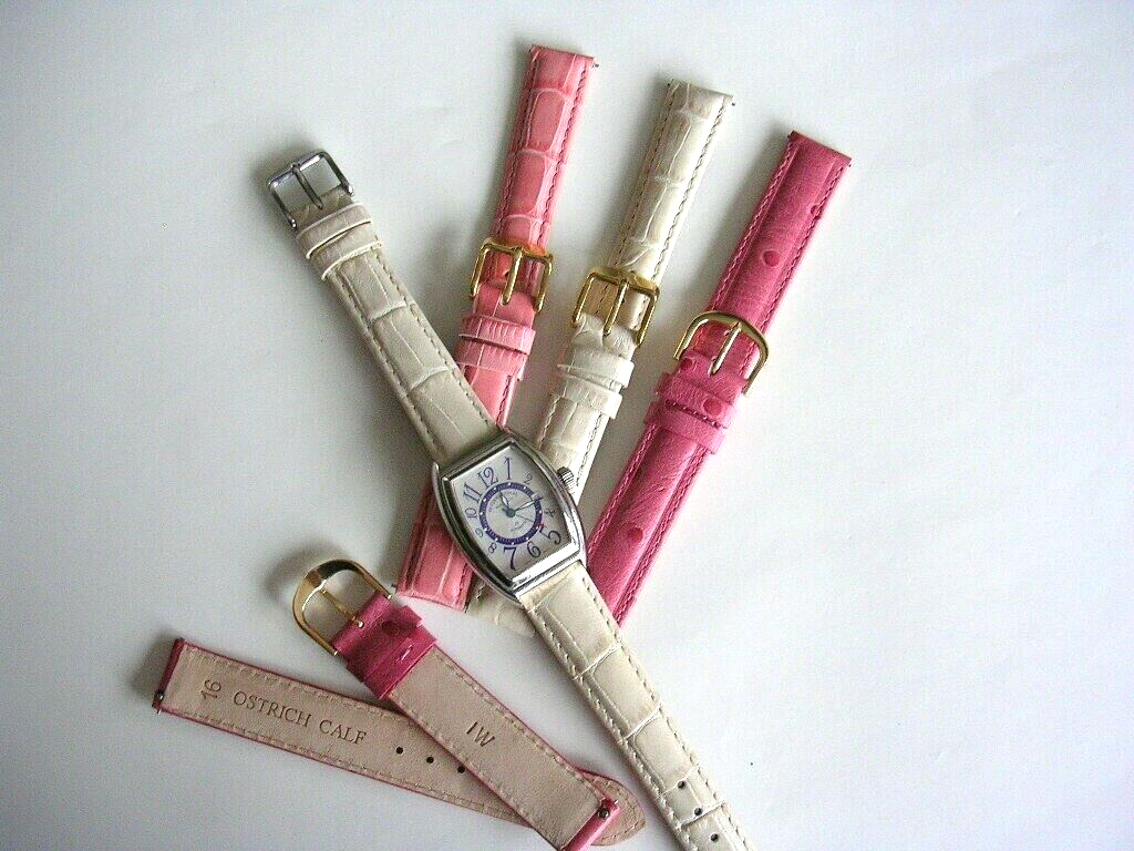16mm Ivory Ladies Leather watch band strap Fashion colors Quick-Bars IW ...