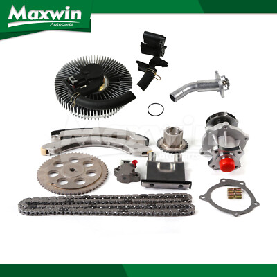 Fit Chevrolet Buick Timing Chain Kit Water Pump Fan Clutch Thermostat ...
