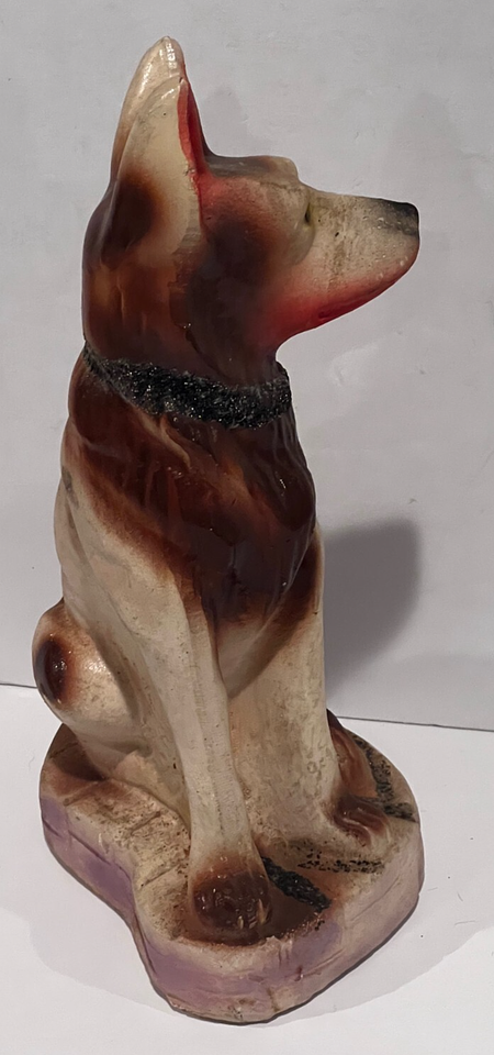 ANTIQUE CARNIVAL CHALKWARE GERMAN SHEPARD DOG 11" EXCELLENT | eBay