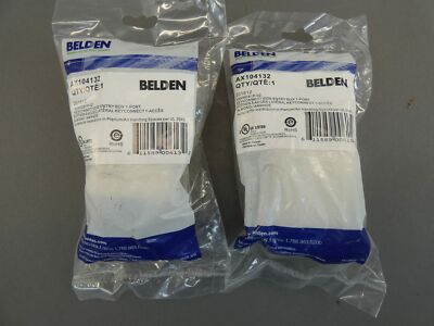 *Lot of 2* Belden AX104132 Keyconnect 1-Port Side Entry Boxes Faceplate ...