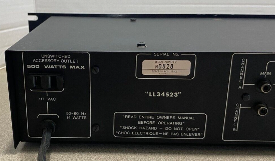 VINTAGE SPECTRO ACOUSTICS 2102R RACK MOUNT EQ GRAPHIC EQUALIZER | eBay