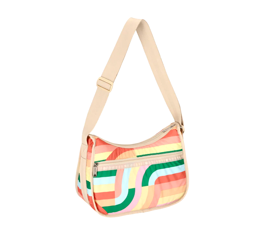 LeSportsac Bold Rainbow Classic Hobo, Playful Retro Rainbow Swirls ...
