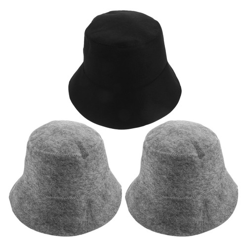 3PCS Sauna Hats: Wool Felt Sauna Cap for Men Women - Russian Bath Cap ...