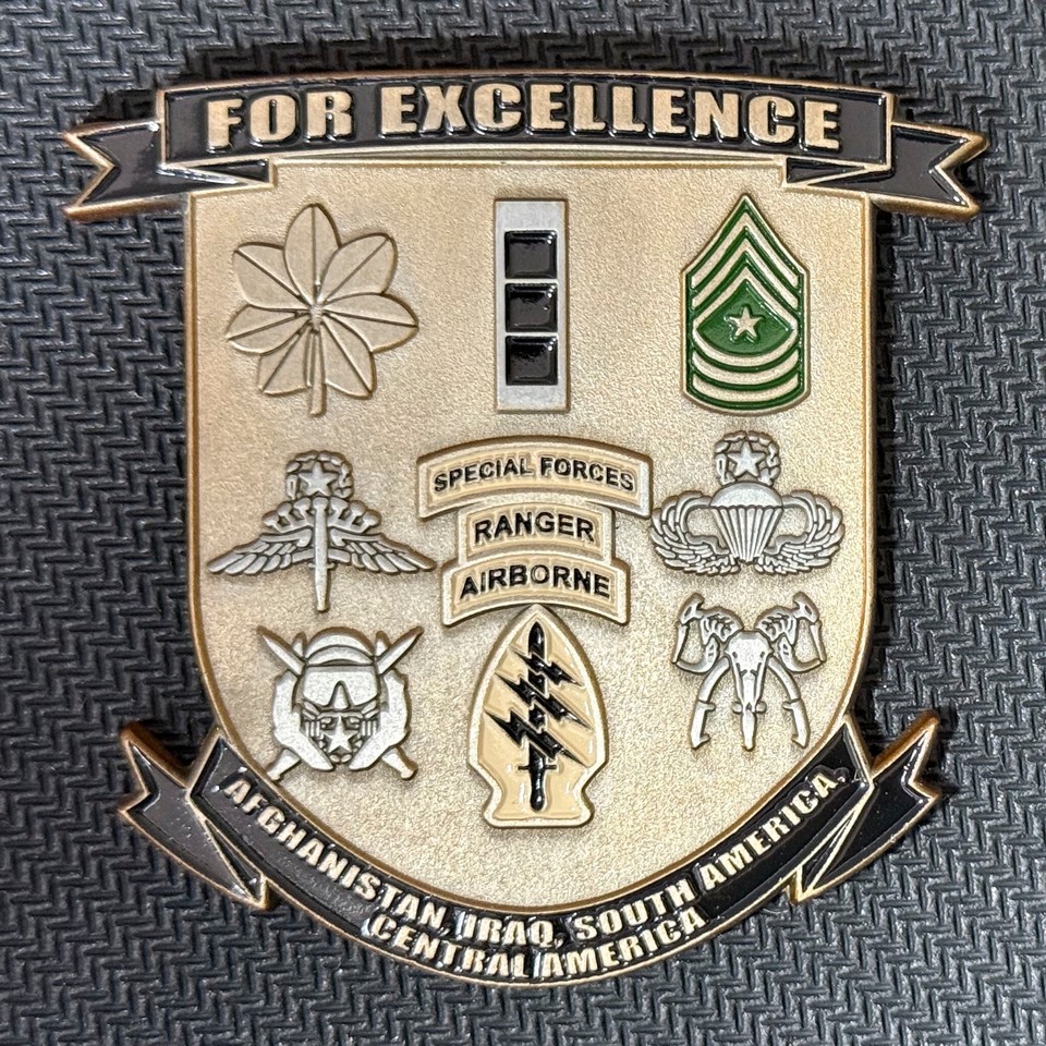 Special Forces Ranger Airborne Double - Sided Excellence Challenge Coin ...