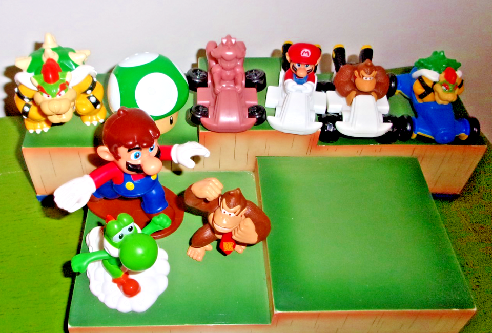 Nintendo Mario LOT OF 12 FAST FOOD Happy Meal Toys, Luigi, Peach, MARIO ...