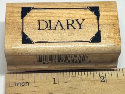 Inkadinkado Dawn Houser Diary LABEL TAG 8368K Wood Mounted Rubber Stamp ...