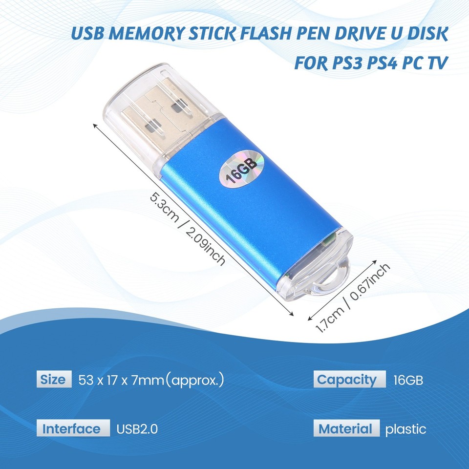 USB Memory Stick Flash Pen Drive U Disk for PC Color: Capacity:16GB ...