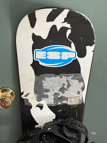 ESP Snowboard With Black And White Graphics On It Used Item | eBay