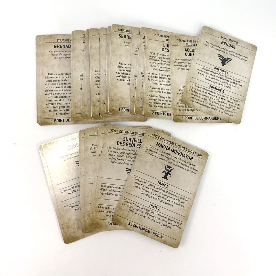 X1 Technical Cards V9 FR Warhammer 40K | P-00G26 | eBay