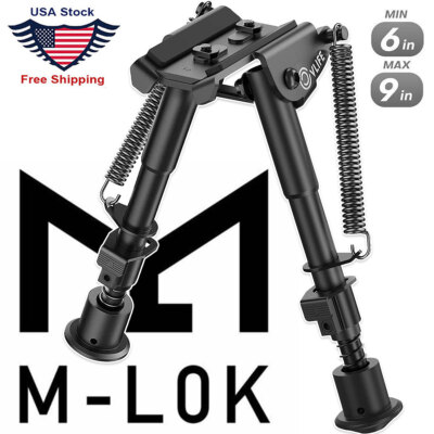 M-LOK 6"-9" Rifle Bipod Spring Return Hunting Bipod For M-Rail Directly ...