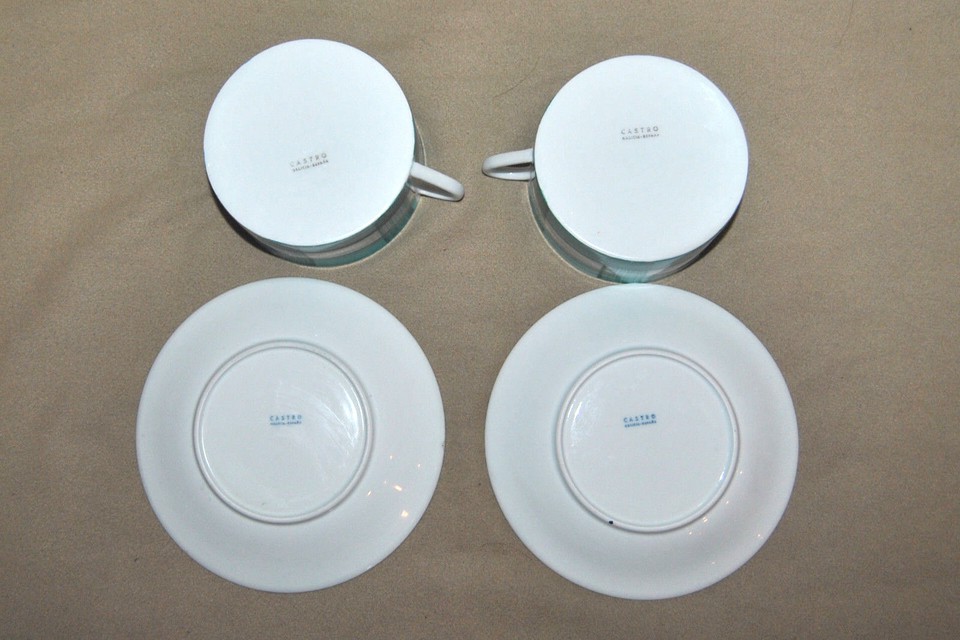 RARE VINTAGE Isaac Diaz Pardo CASTRO GALICIA SPAIN Porcelain Set 4 ...