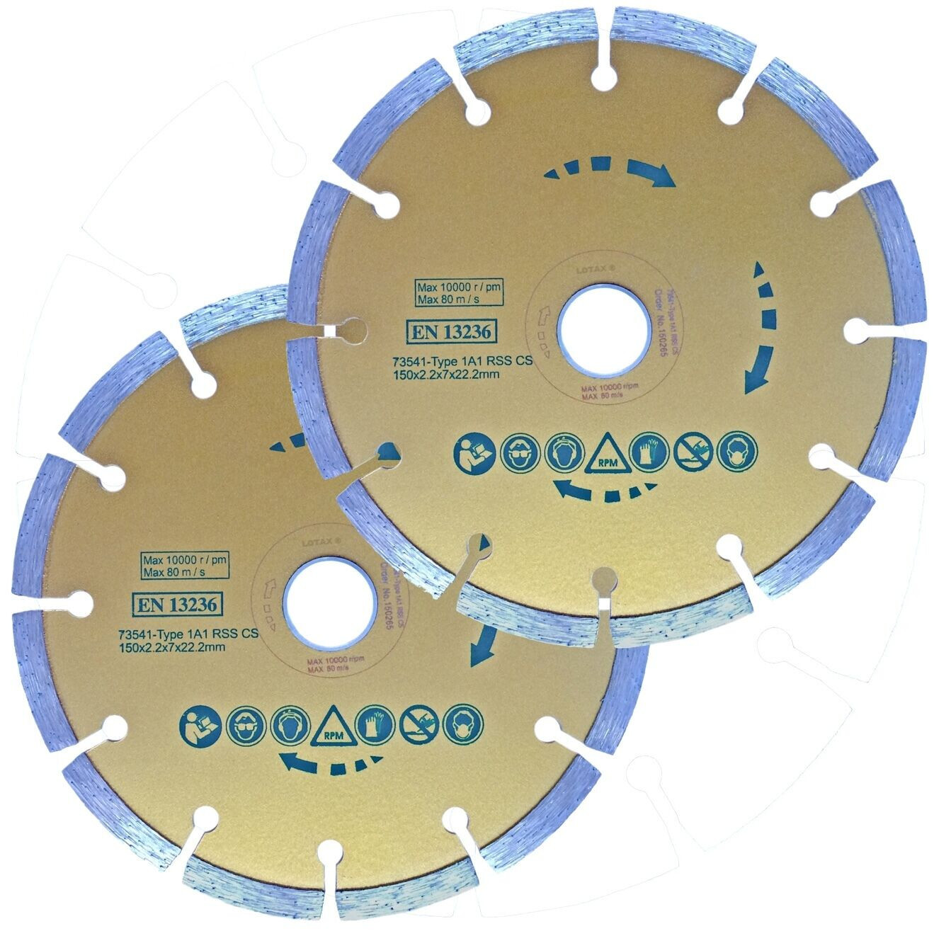 2x Diamant Trennscheibe 150 mm zB GÜDE MD 1700 Diamantscheibe ...