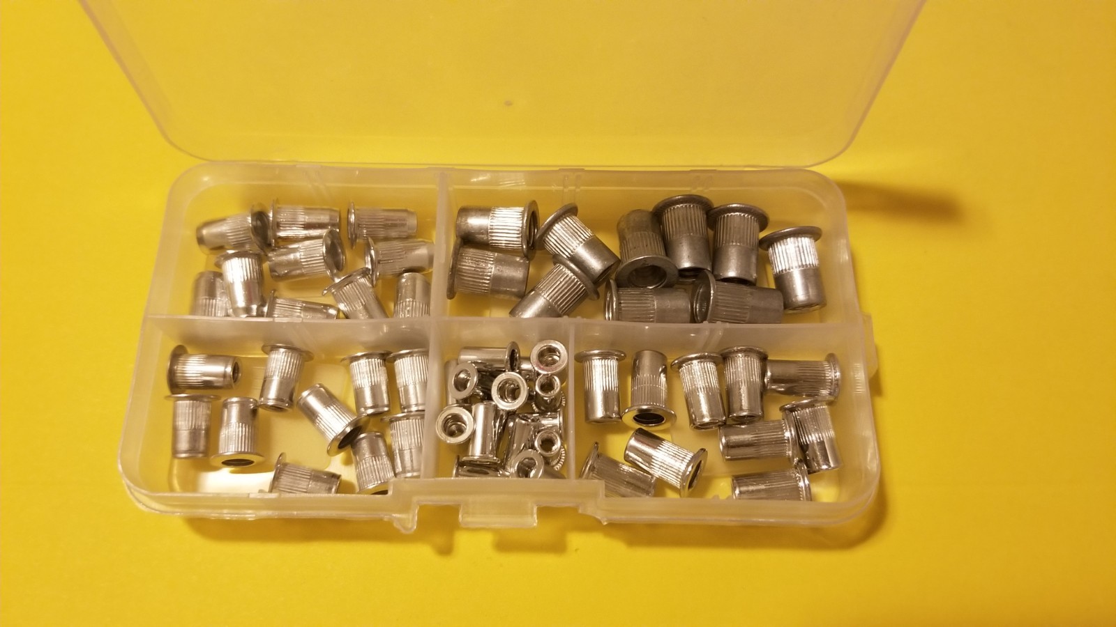 55 QT Kit Standard Rivet Nut Aluminum Rivnut Assort 6-32 8-32 10-24 10 ...