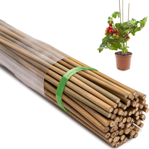 70 Pcs Bamboo Stakes, 4 Feet Natural Bamboo Garden Stakes for Plant ...