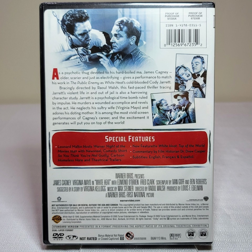 White Heat (DVD, 2005) 1949 James Cagney Gangsters Sealed BRAND NEW ...